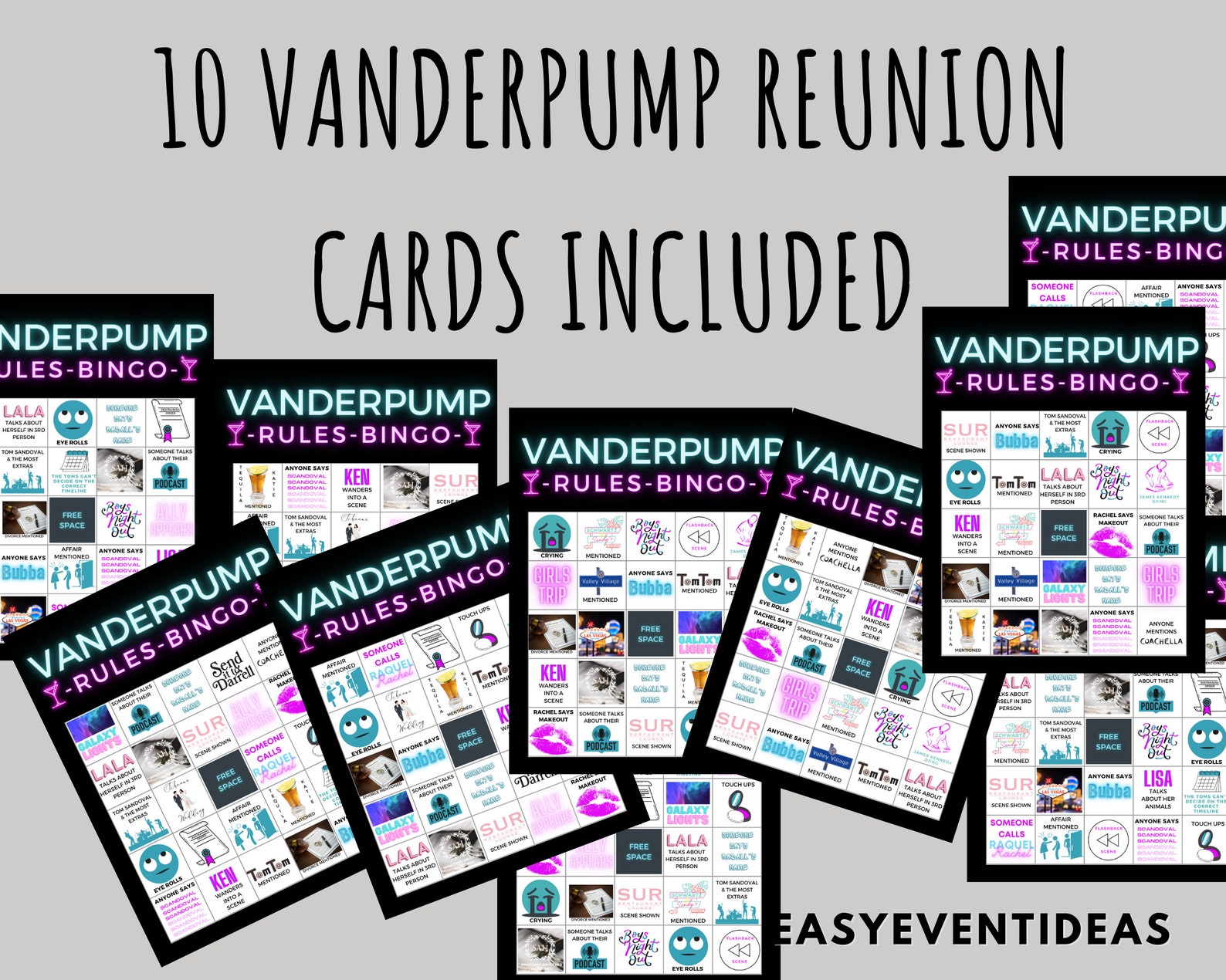 Vanderpump Rules Reunion Bingo Digital File Pump Reunion - Etsy
