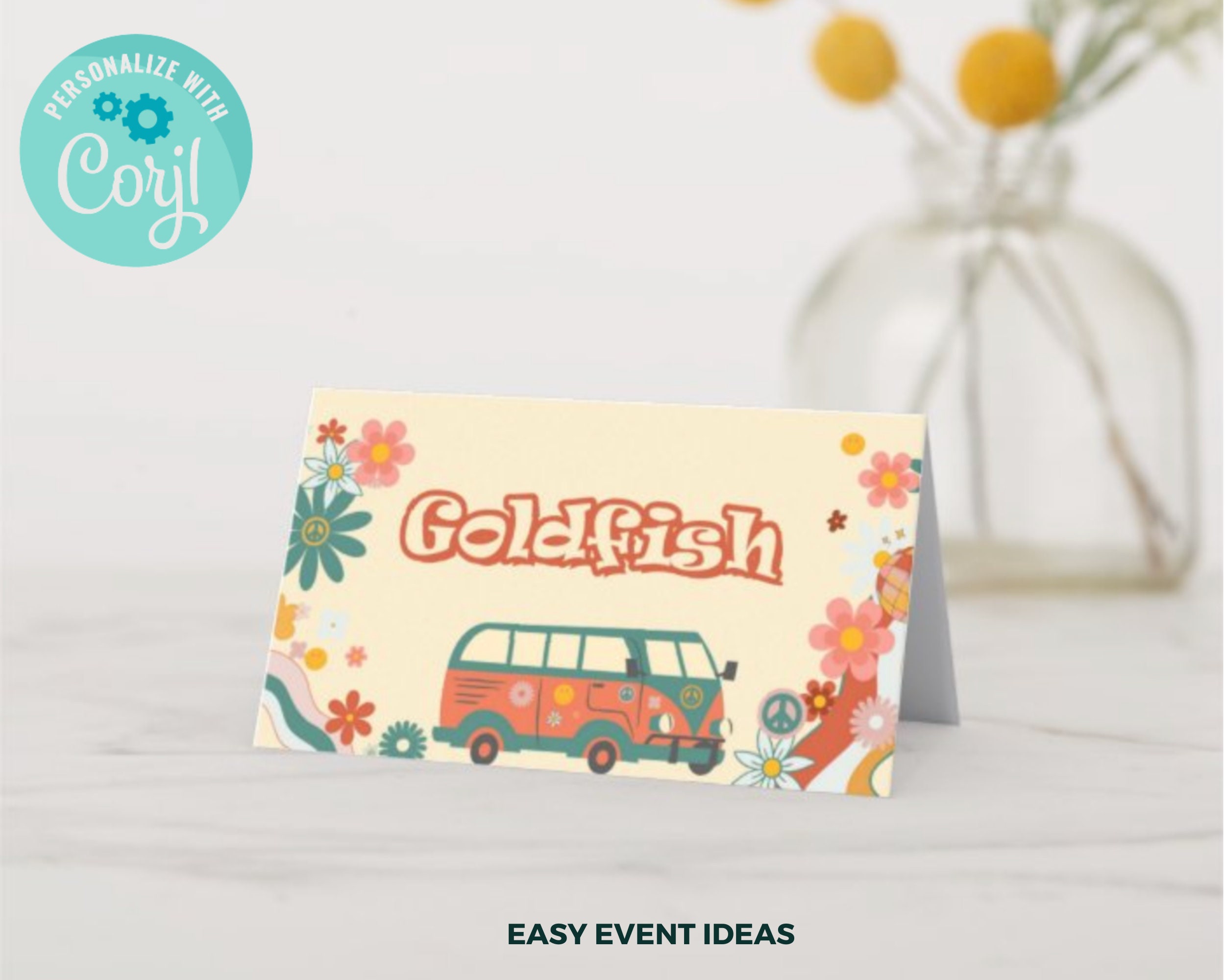 Retro Birthday, Groovy Birthday, Party Hippie 70s Party, Editable ...