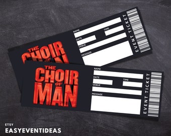 Printable Surprise Concert Ticket Editable Tickets Fake | Etsy