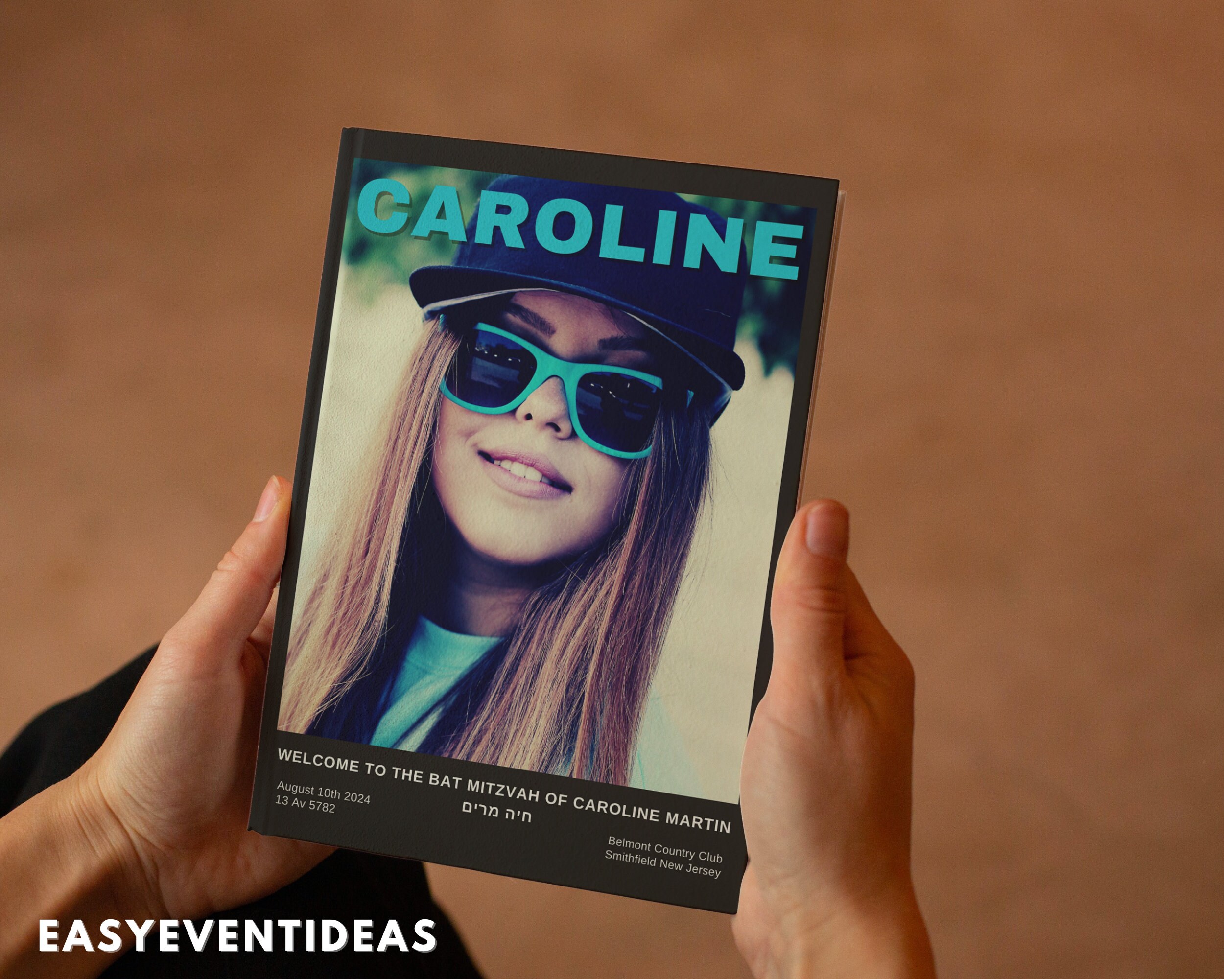 Magazine Style Mitzvah Program Prayer Booklet, Bat Mitzvah Program, Bar ...