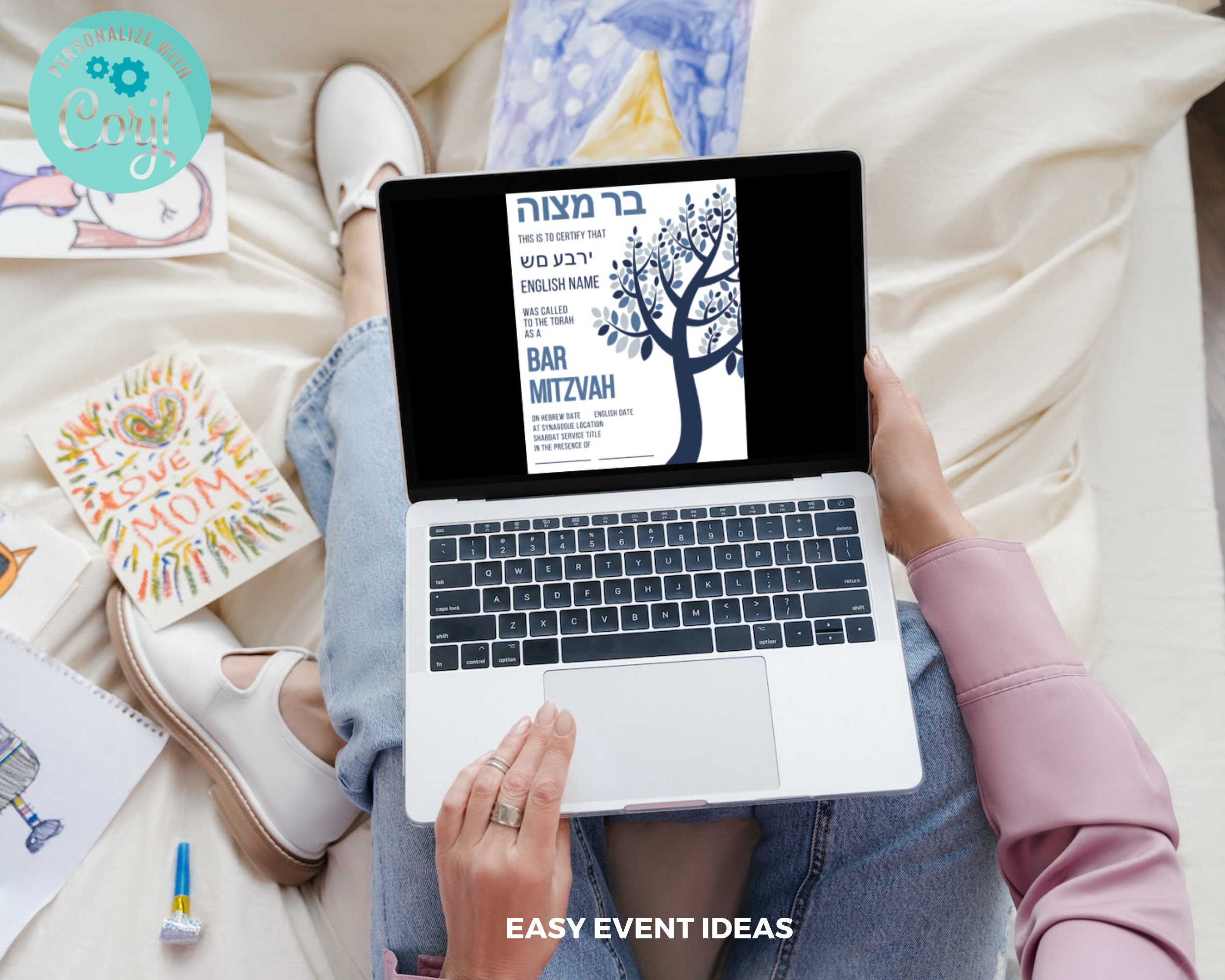 Tree Mitzvah Certificate, Bar Mitzvah Certificate, Bat Mitzvah ...