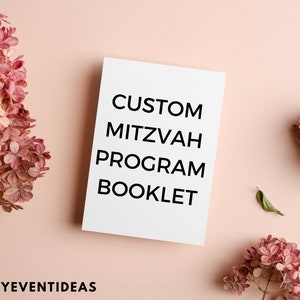 Bat Mitzvah Service Program Print Template - Etsy
