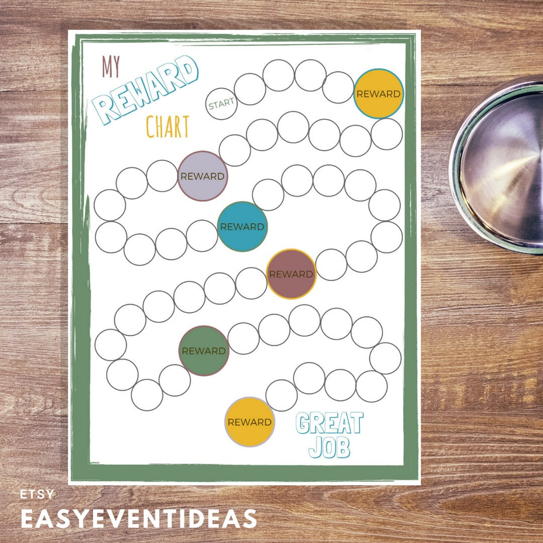 Printable Sticker Reward Chart | Potty Training Tracker (instant ...