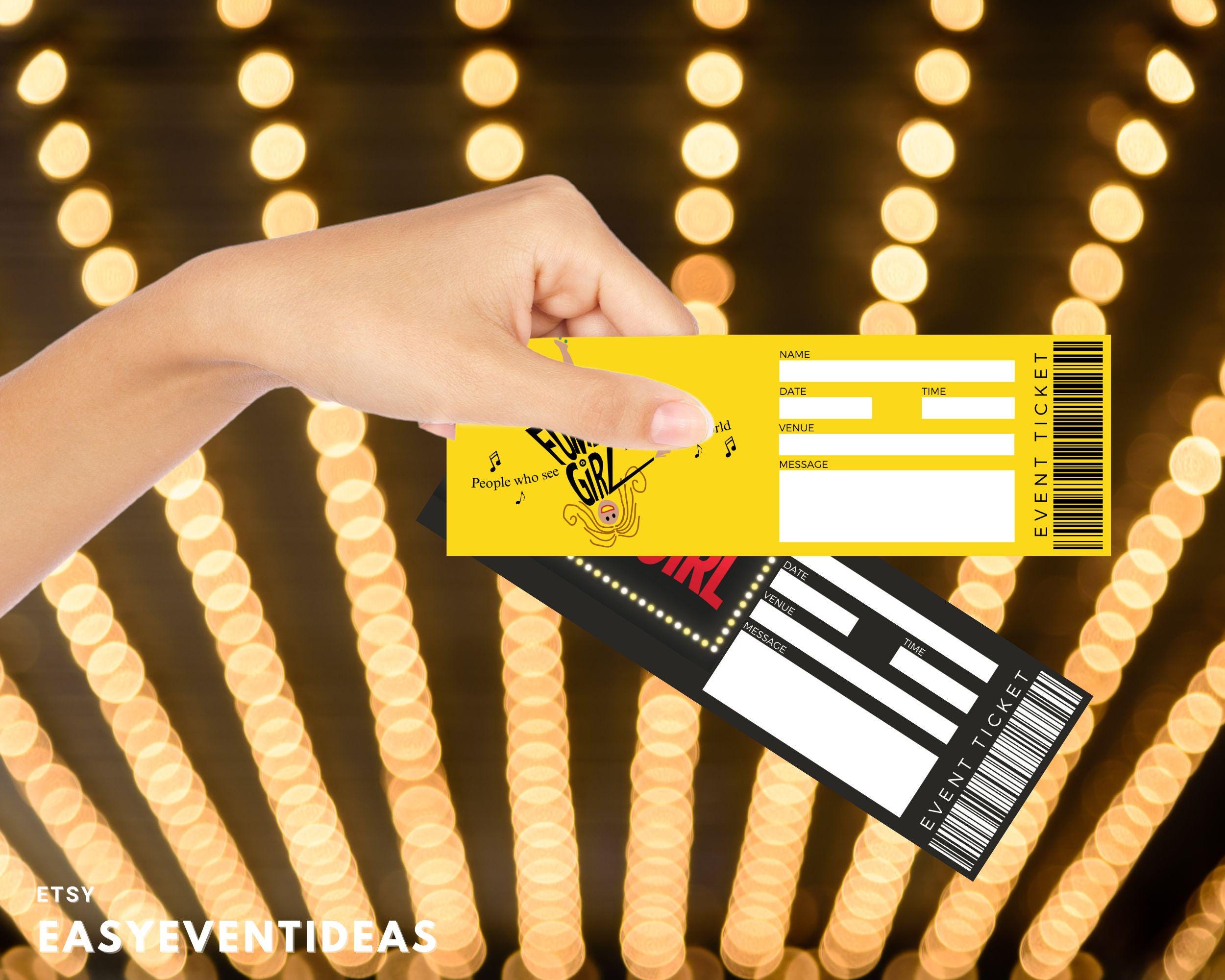 Funny Girl Printable Ticket, Broadway Souvenir (DIY Editable) - Etsy