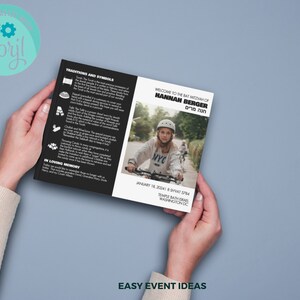 Mitzvah Program Template, Bat Mitzvah Program, Bar Mitzvah Program, DIY ...