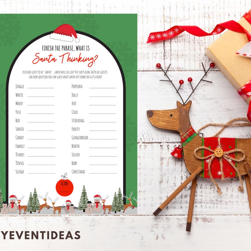 What is Santa Thinking Game - Etsy