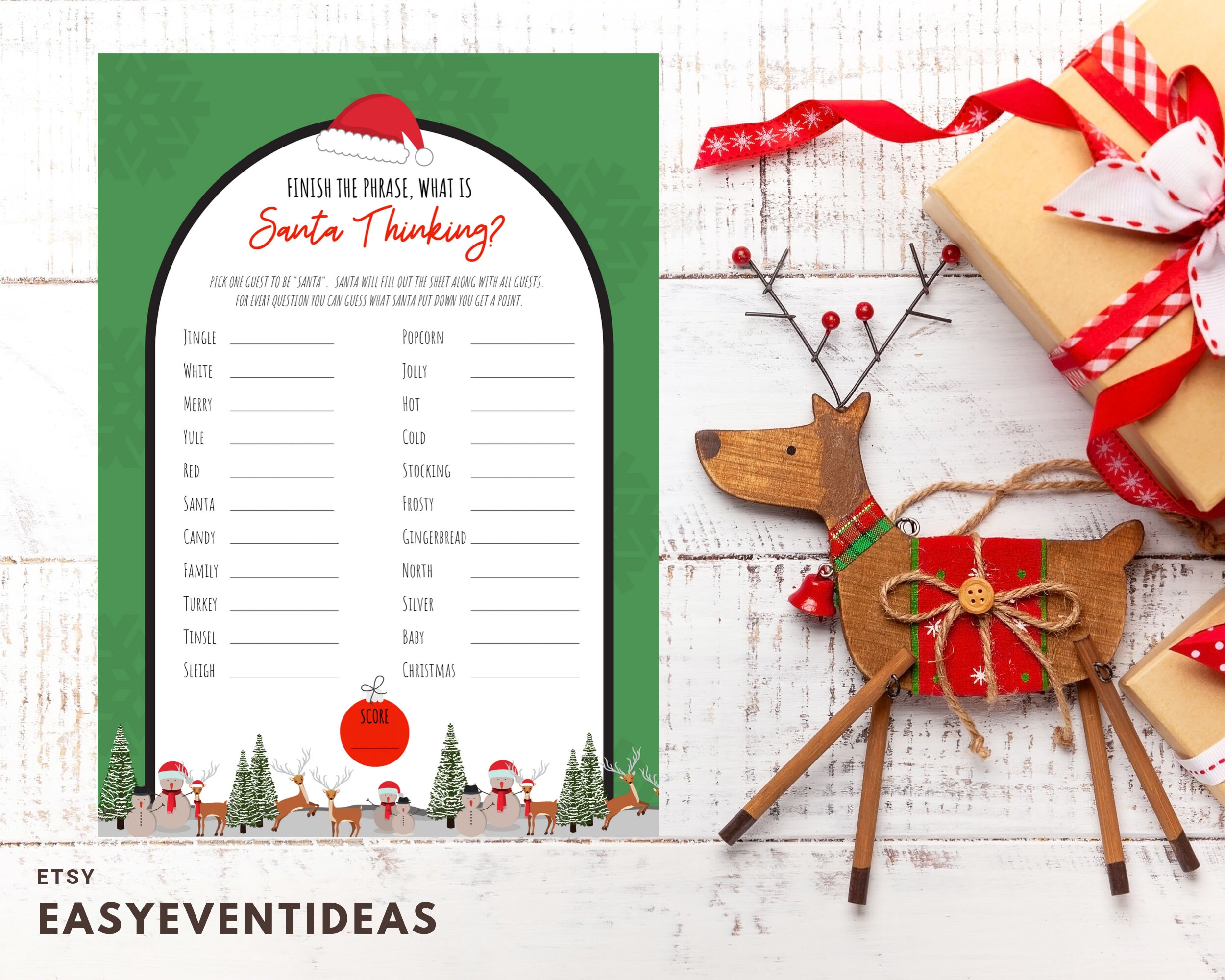 What is Santa Thinking Game Printable Download | Christmas Printable ...