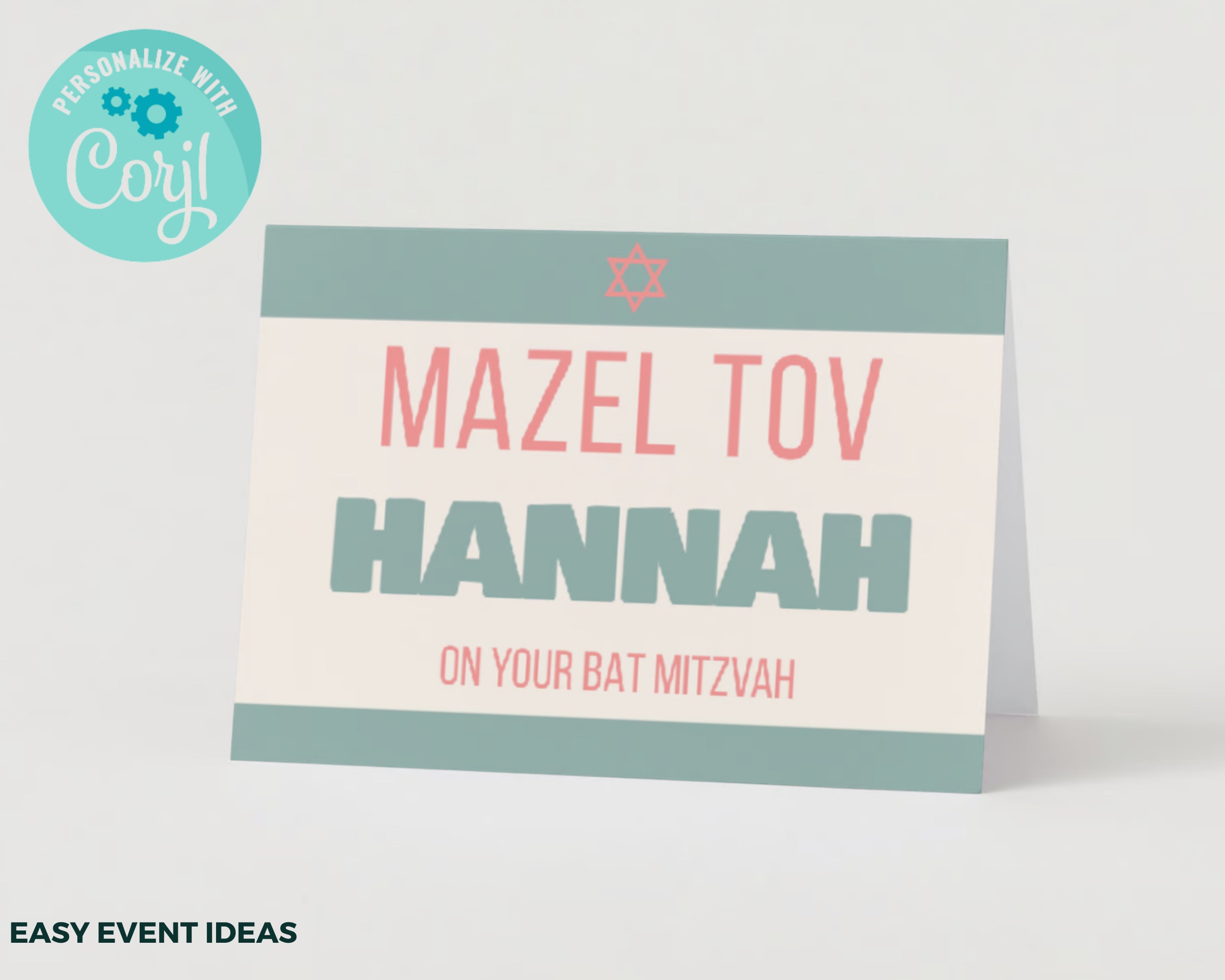 Personalized Mitzvah Card Template Bat Mitzvah Card Bar Card - Etsy