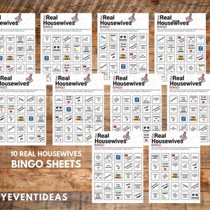 The Real Housewives Bingo Game for 10 | Real Housewives Printable | OC ...