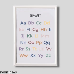Educational Alphabet Posters Homeschool Printables Classroom Posters ...