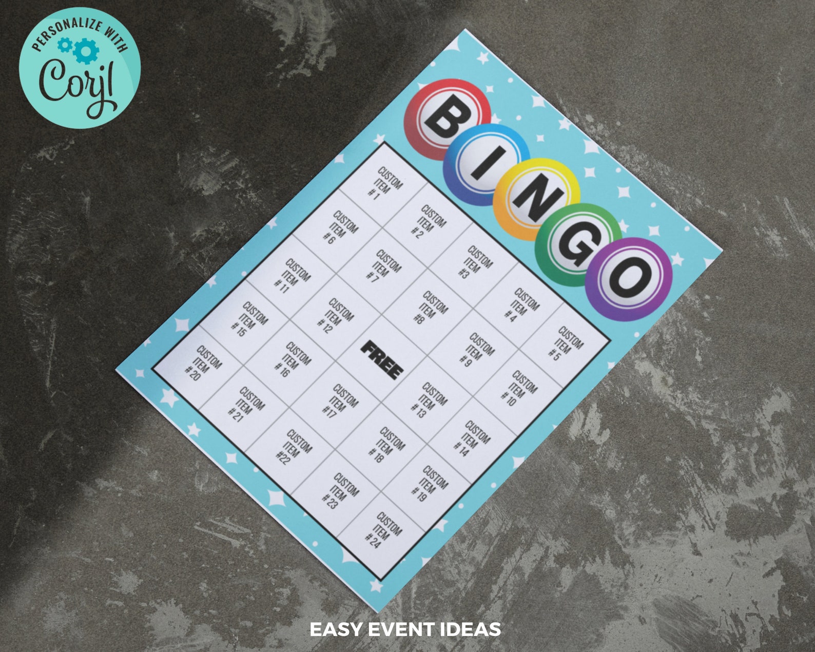 Printable CUSTOM Bingo Game, Add Your Unique Items, 40 Editable Cards ...