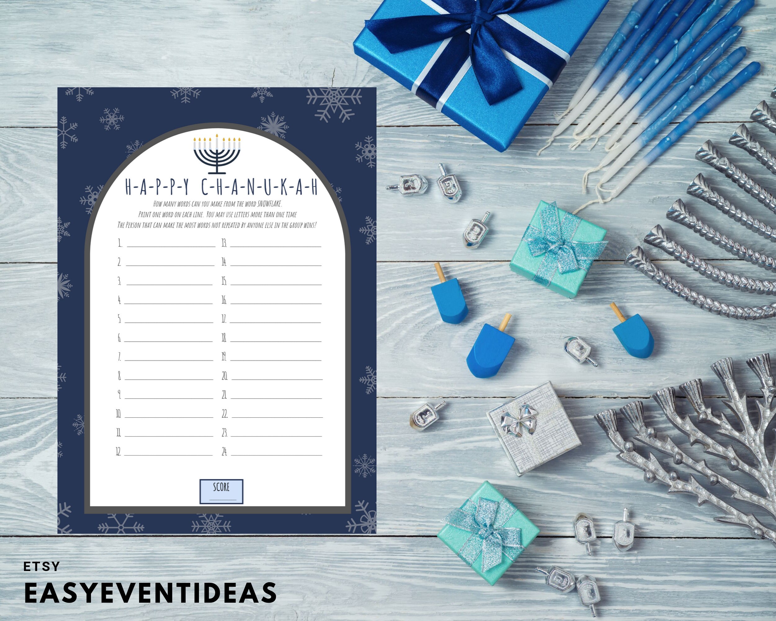 Happy Chanukah Game Printable Download, Chanukah Hanukkah Printable ...