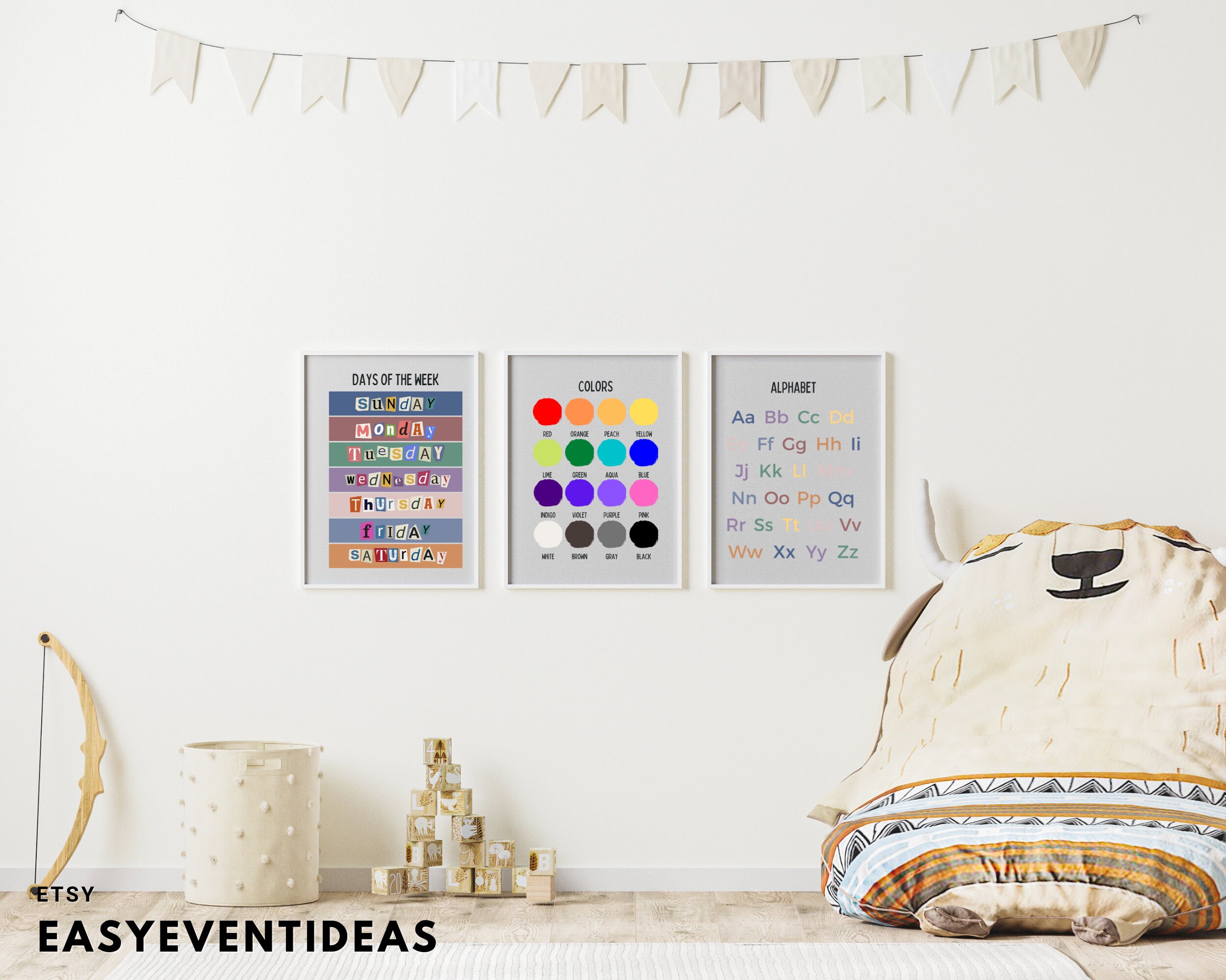 Educational Colors Poster Homeschool Printable Classroom Poster Colors ...