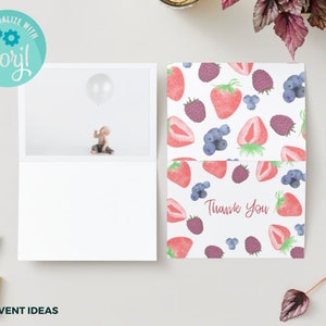 Berry First Birthday Thank You, Berry First Birthday, First Birthday ...