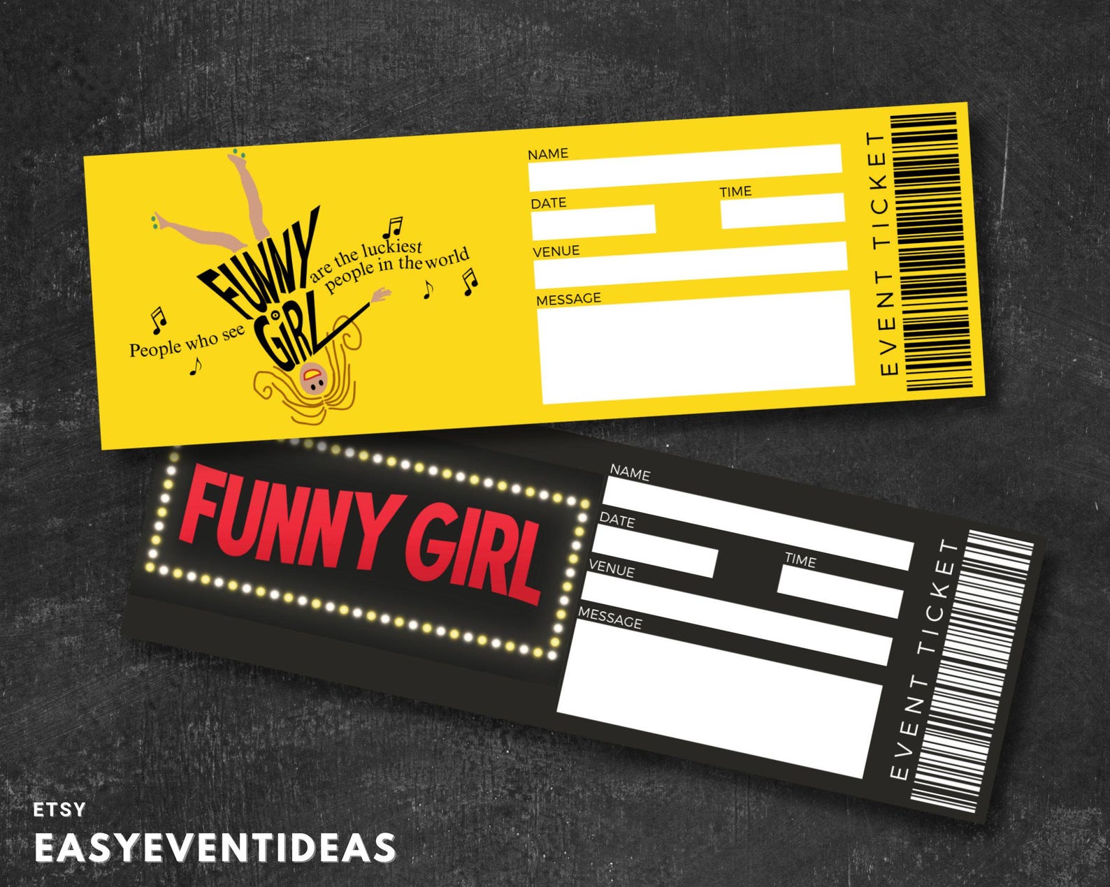 Funny Girl Printable Ticket, Broadway Souvenir (DIY Editable) - Etsy