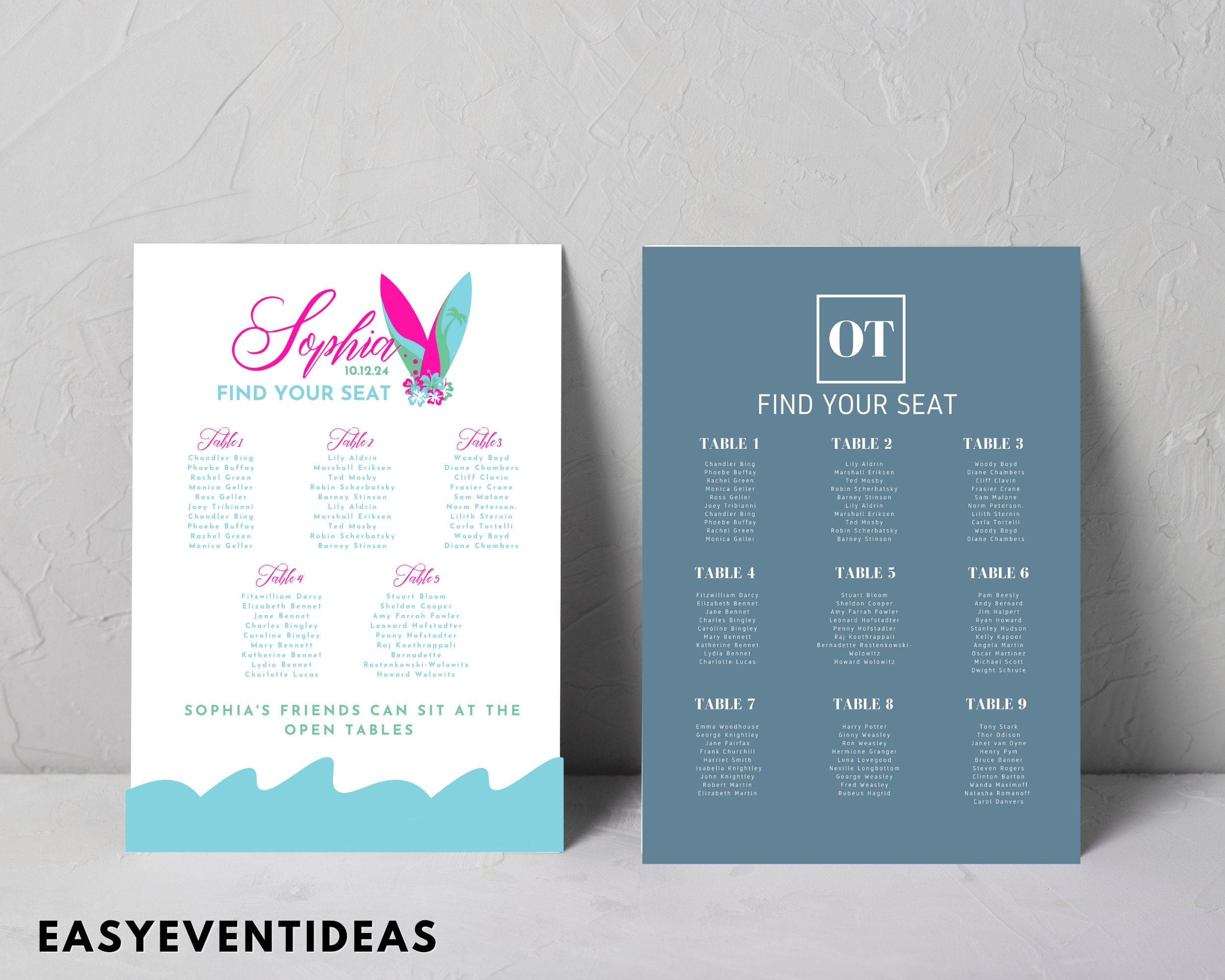 Custom Logo Mitzvah Seating Chart| Mitzvah Seating Chart | Bat Mitzvah ...