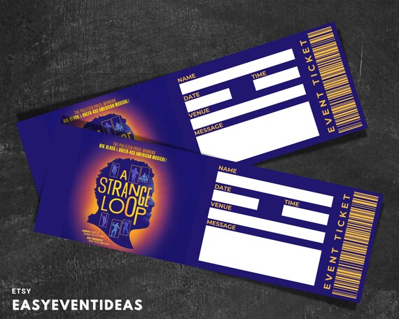 A Strange Loop Ticket Editable Strange Loop Tickets | Etsy