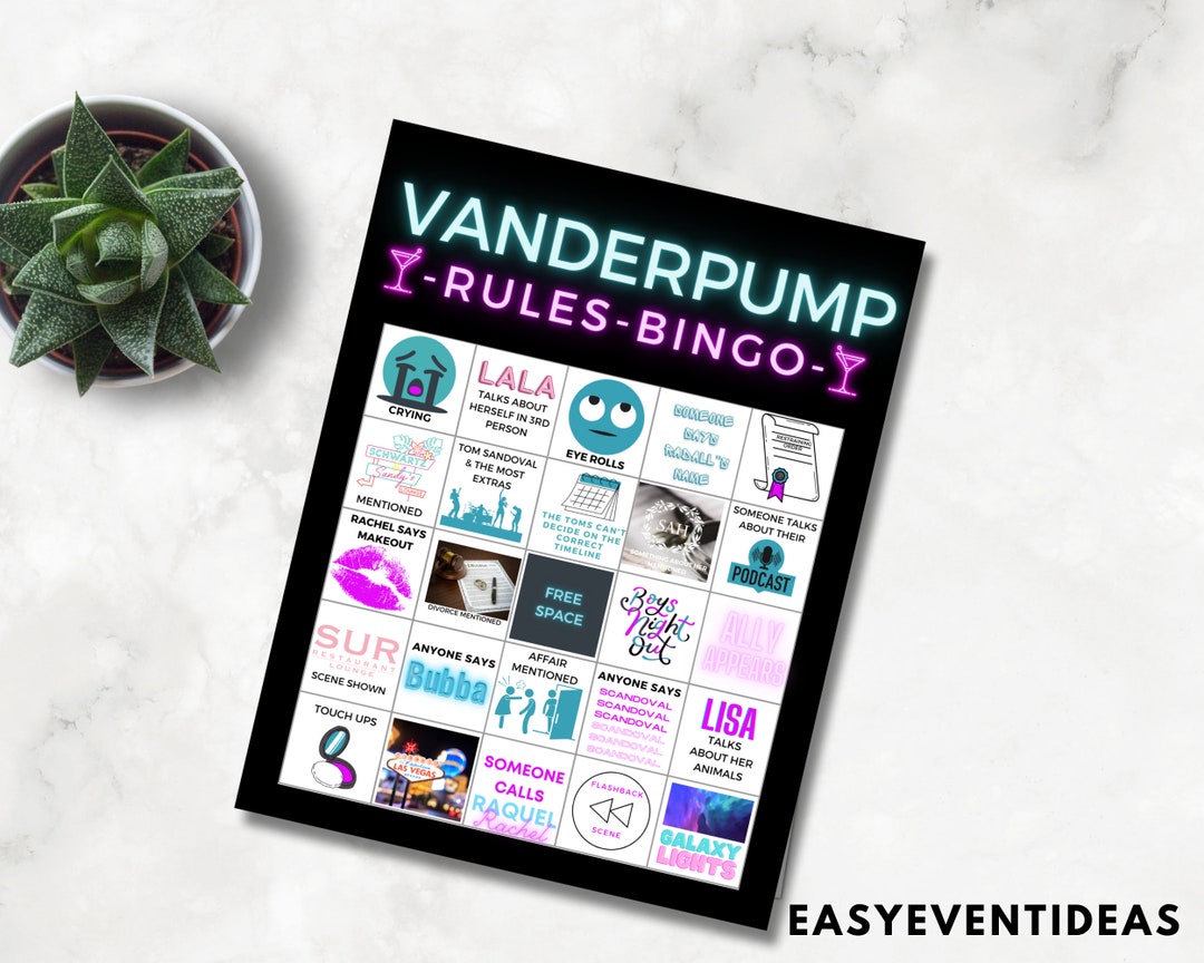 Vanderpump Rules Reunion Bingo Digital File, Pump Reunion Bingo ...