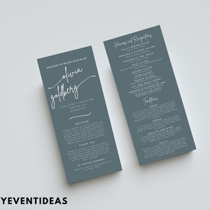Bar Mitzvah Program, Bat Mitzvah Program, Personalized Rack Card ...