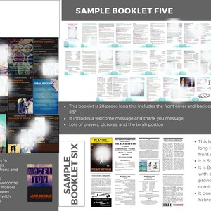 Custom Mitzvah Program Prayer Booklet, Custom Bat Mitzvah Program, Bar ...