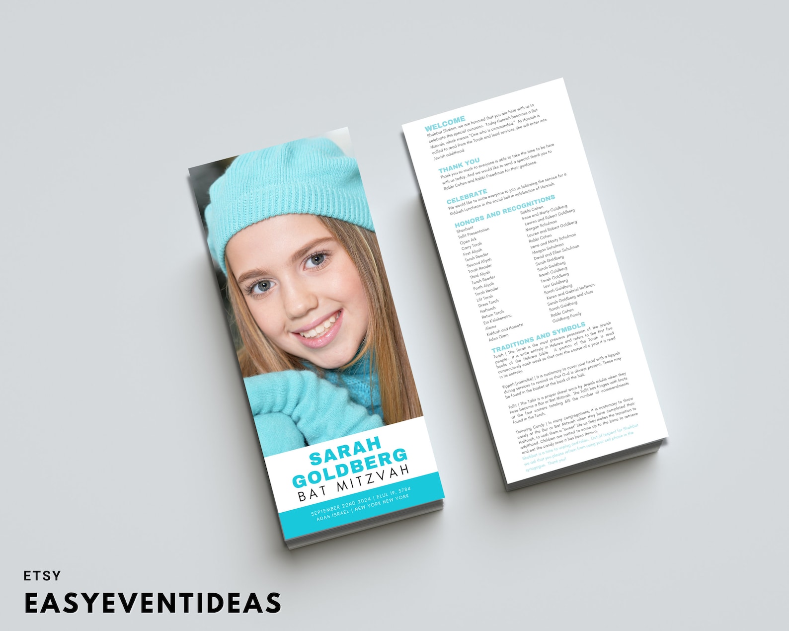 Bar Mitzvah Program | Bat Mitzvah Program | Personalized Mitzvah ...
