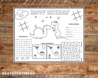 TRACTOR HAPPY BIRTHDAY Personalized Printable Placemat - Etsy