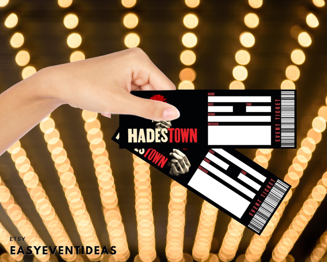 Printable Hadestown Ticket Editable Ticket Musical Fake Surprise Ticket ...