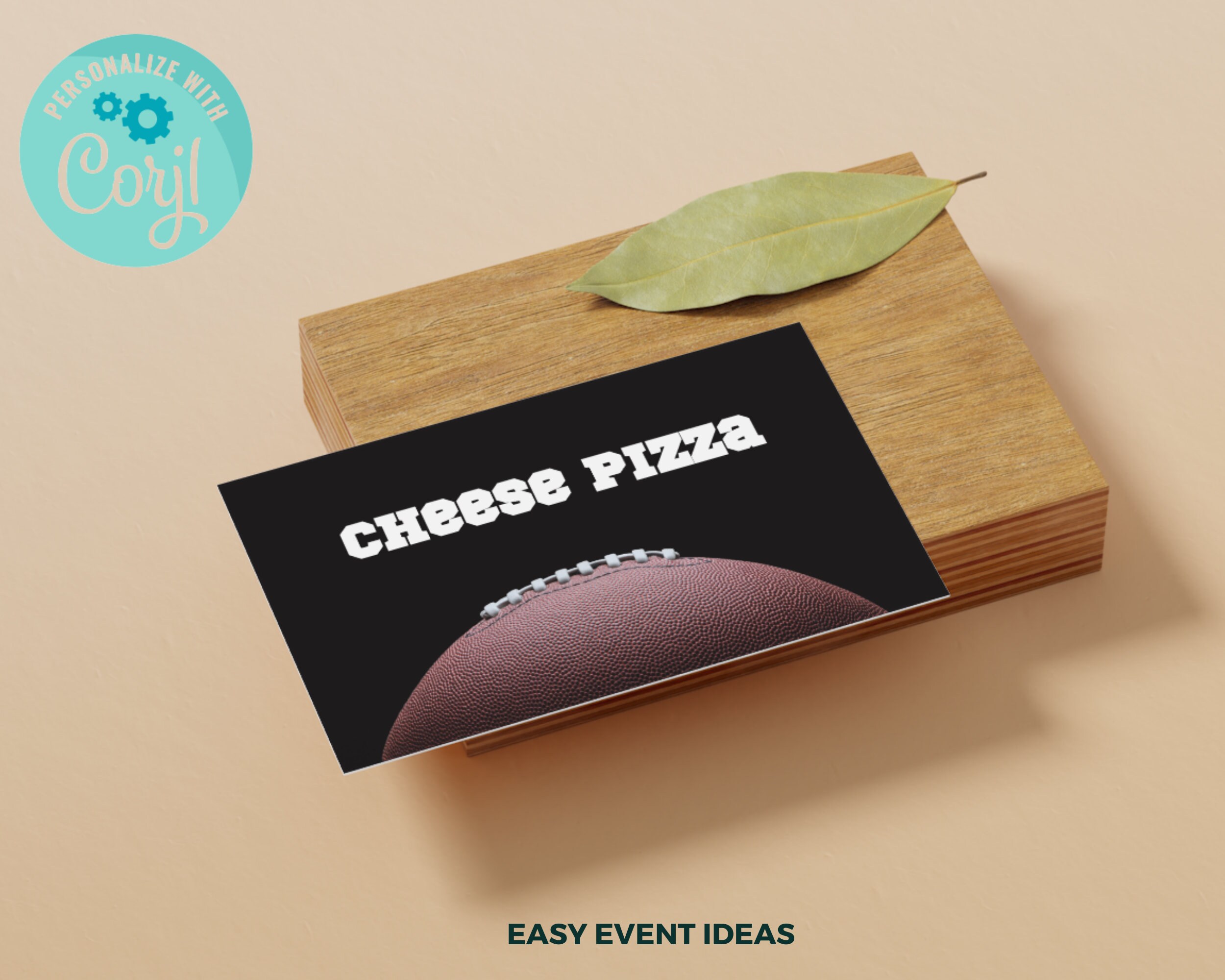 Editable FOOTBALL Party Food Label Tents, Super Bowl Food Placards, Big ...