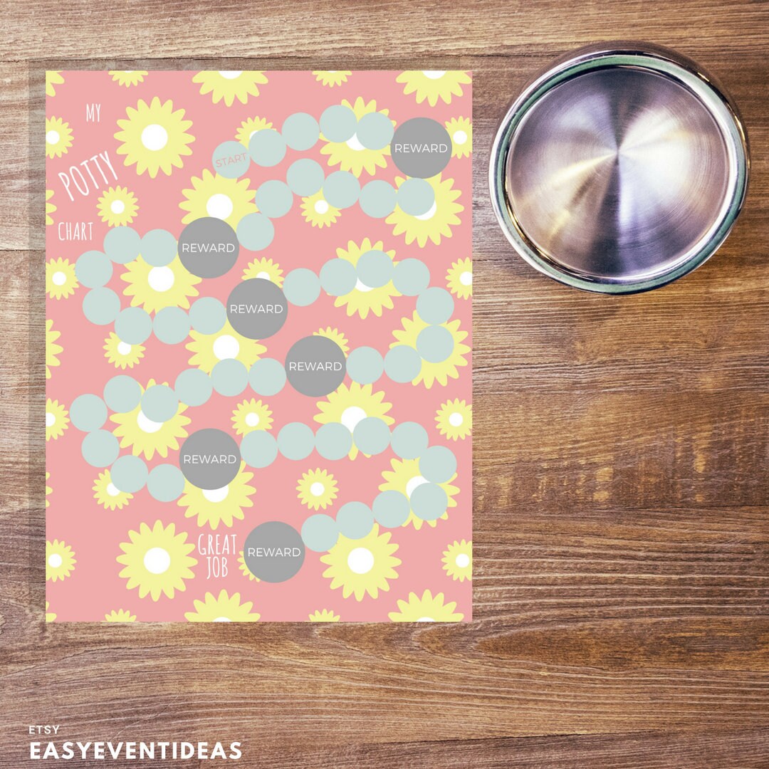Printable Flower Sticker Potty Chart Sticker Reward Chart - Etsy