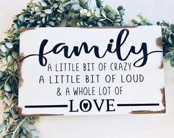 Funny family sign | Etsy