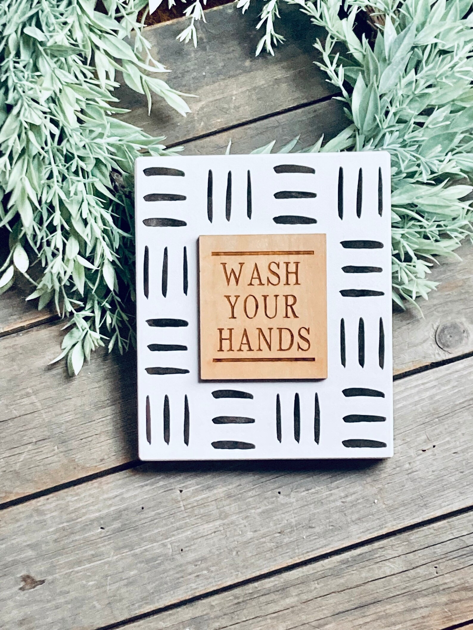 Bathroom Wall Decor Boho Wash Your Hands Sign Kids Bath - Etsy