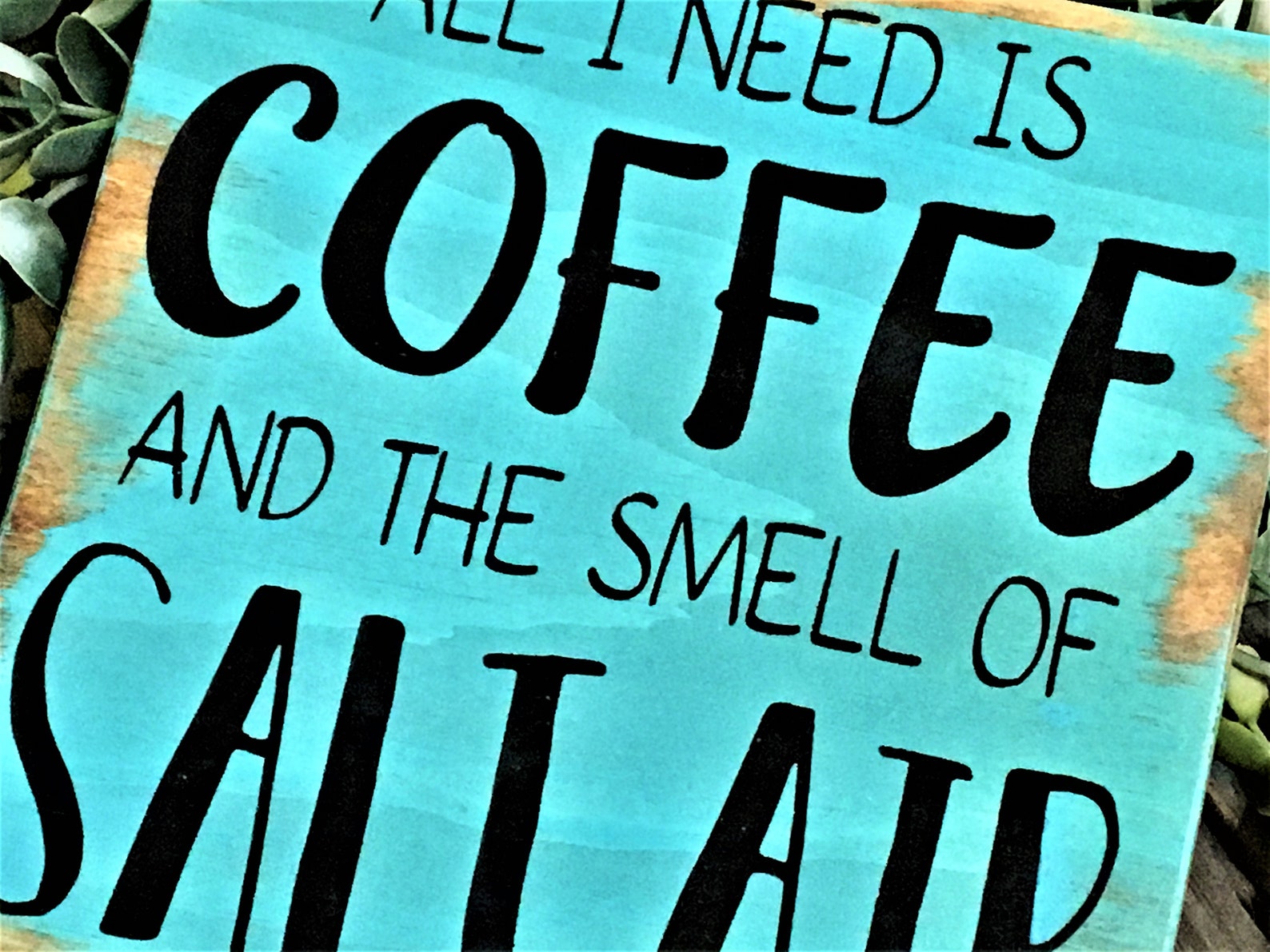 Nautical Coffee Bar Sign Teal or White Coastal Wall Decor - Etsy