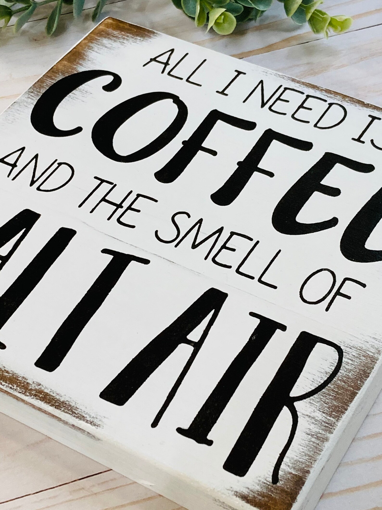 Nautical Coffee Bar Sign Teal or White Coastal Wall Decor - Etsy