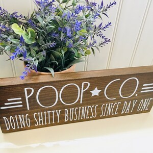 Funny Bathroom Signs Poop Signs Rustic Bathroom Decor | Etsy