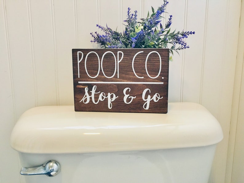 Funny Bathroom Signs Poop Signs Rustic Bathroom Decor - Etsy