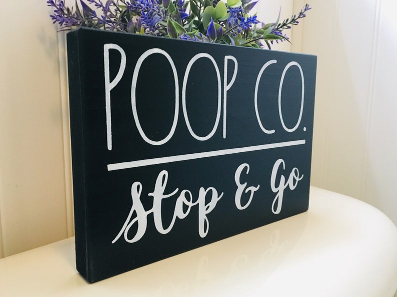 Funny Bathroom Signs Poop Signs Rustic Bathroom Decor - Etsy
