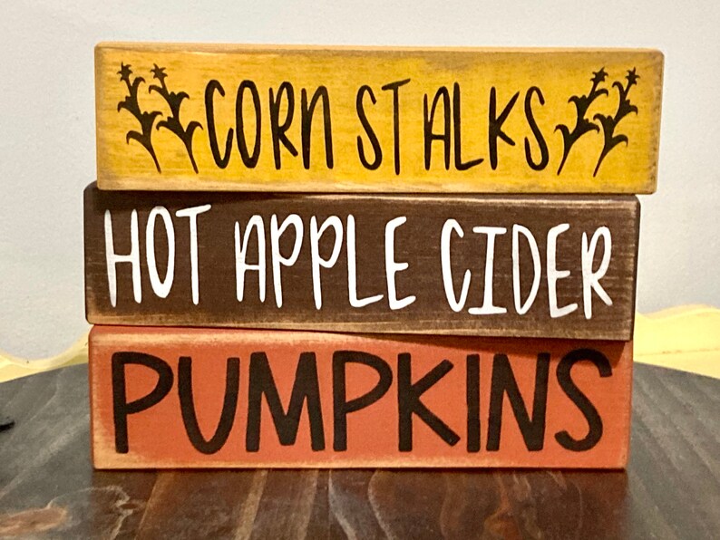 Fall Decor Wood Shelf Sitter Fall Tiered Tray Decor Rustic Etsy