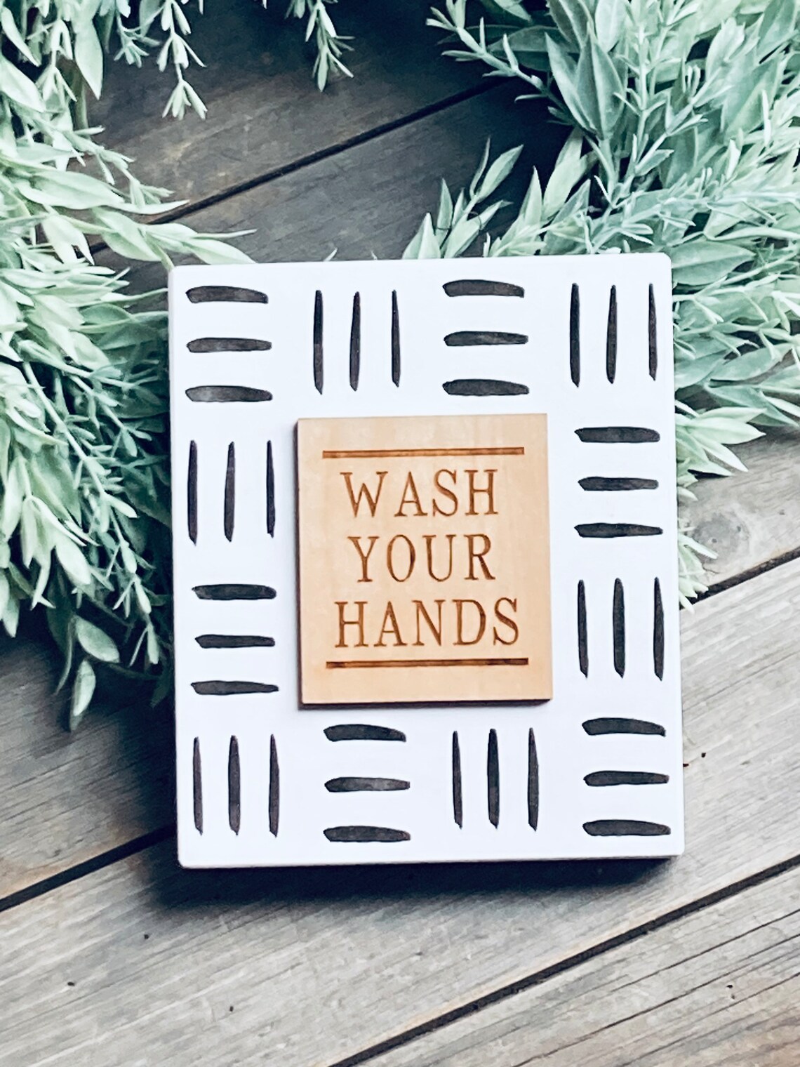 Bathroom Wall Decor Boho Wash Your Hands Sign Kids Bath - Etsy