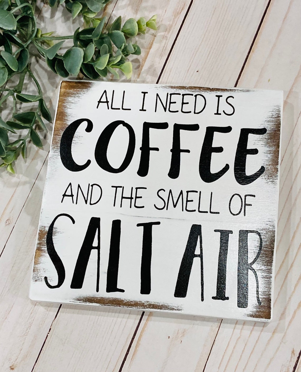 Nautical Coffee Bar Sign Teal or White Coastal Wall Decor - Etsy