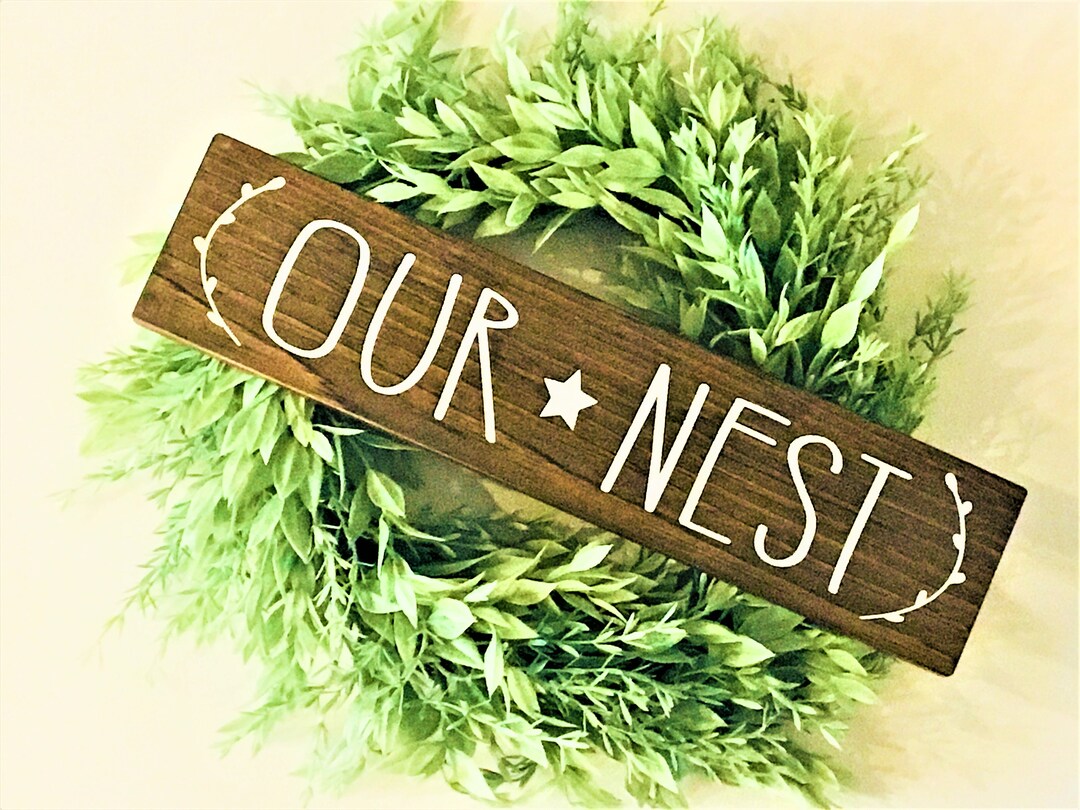 Our Nest Rustic Wood Sign, Our Family Sign, Family Room Decor, Gallery ...
