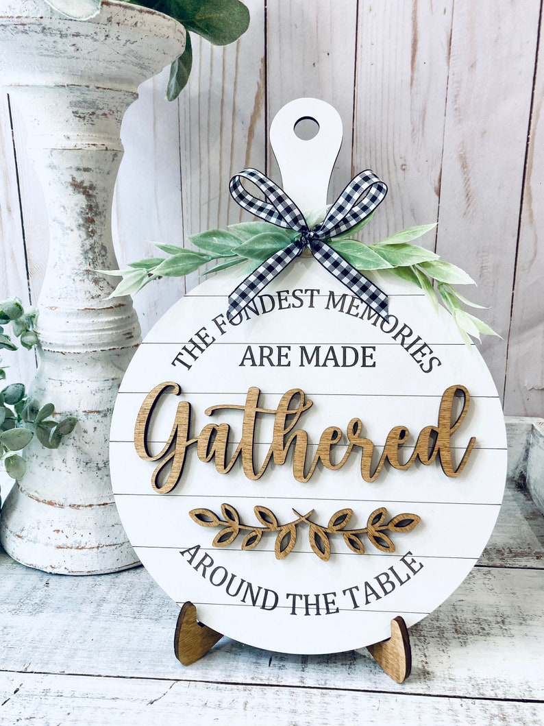 Decorative Cutting Board Gather Around the Table Sign - Etsy