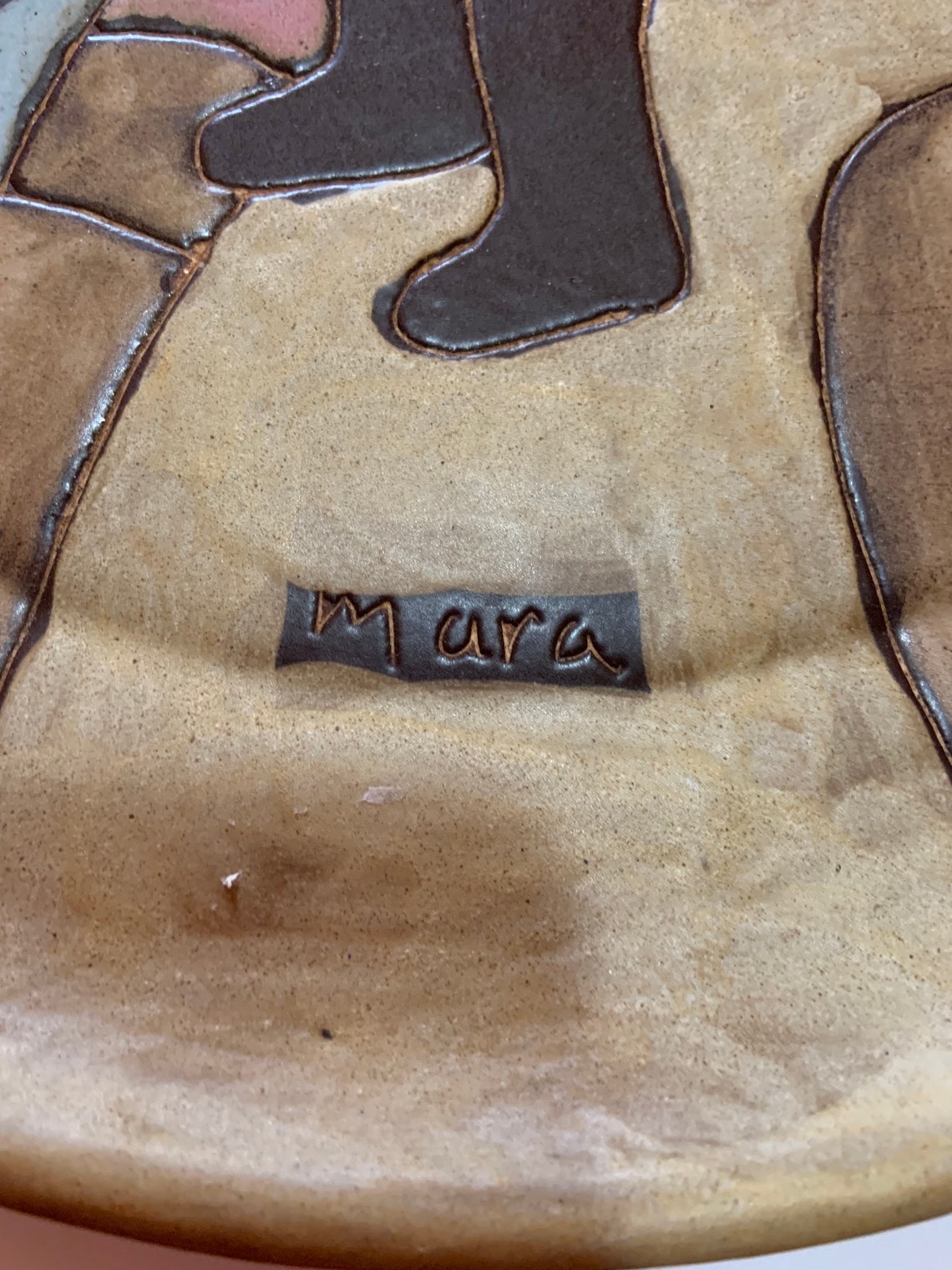 Design by MARA 11.5 Mexico Stoneware Art Pottery Signed Plate Wall ...