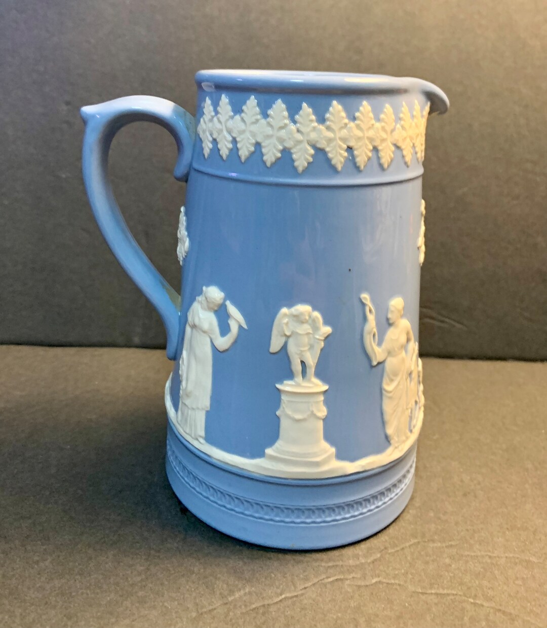 Pitcher Jasperware Wedgewood Made in England Blue Pitcher - Etsy