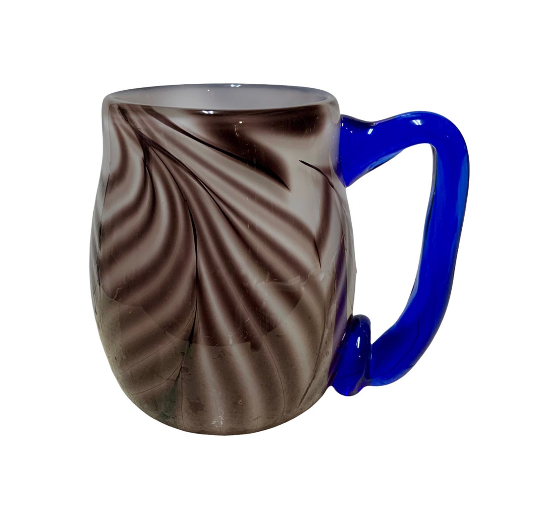 Hand Blown Art Glass Mug Signed. 5.95 Shipping - Etsy