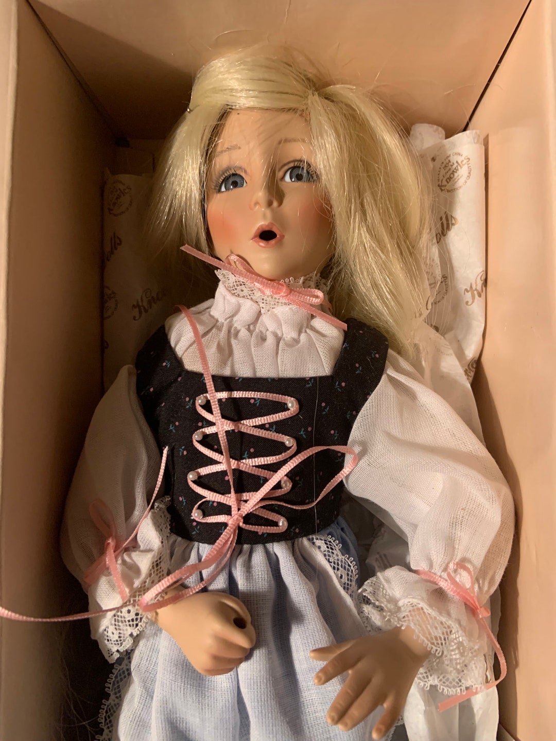 15 Inch Diana Effner Rapunzel Porcelain Doll Mother Goose by Knowles 15 ...