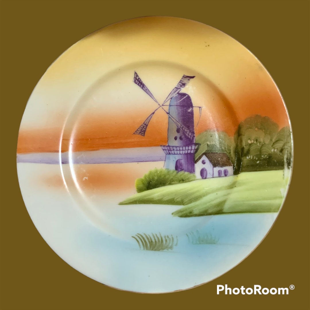Set of 6 Made in Japan Windmill Pattern, 6 Inch Desert Plates 5.95 ...
