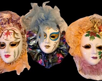 Ceramic Mardi Gras Mask - Etsy