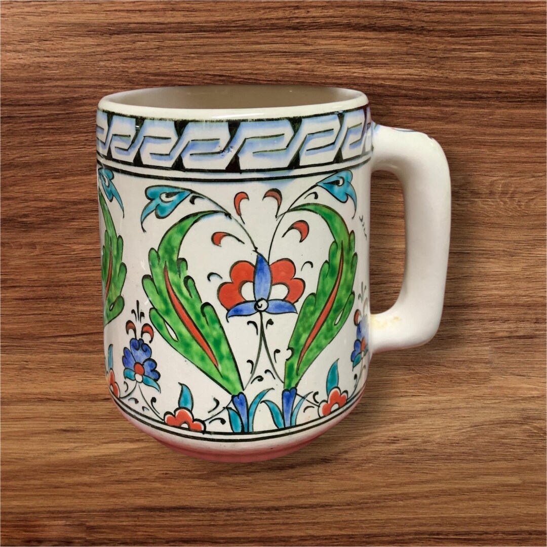 Turkish Mug With a Traditional Turkish Cini Pattern Handmade - Etsy