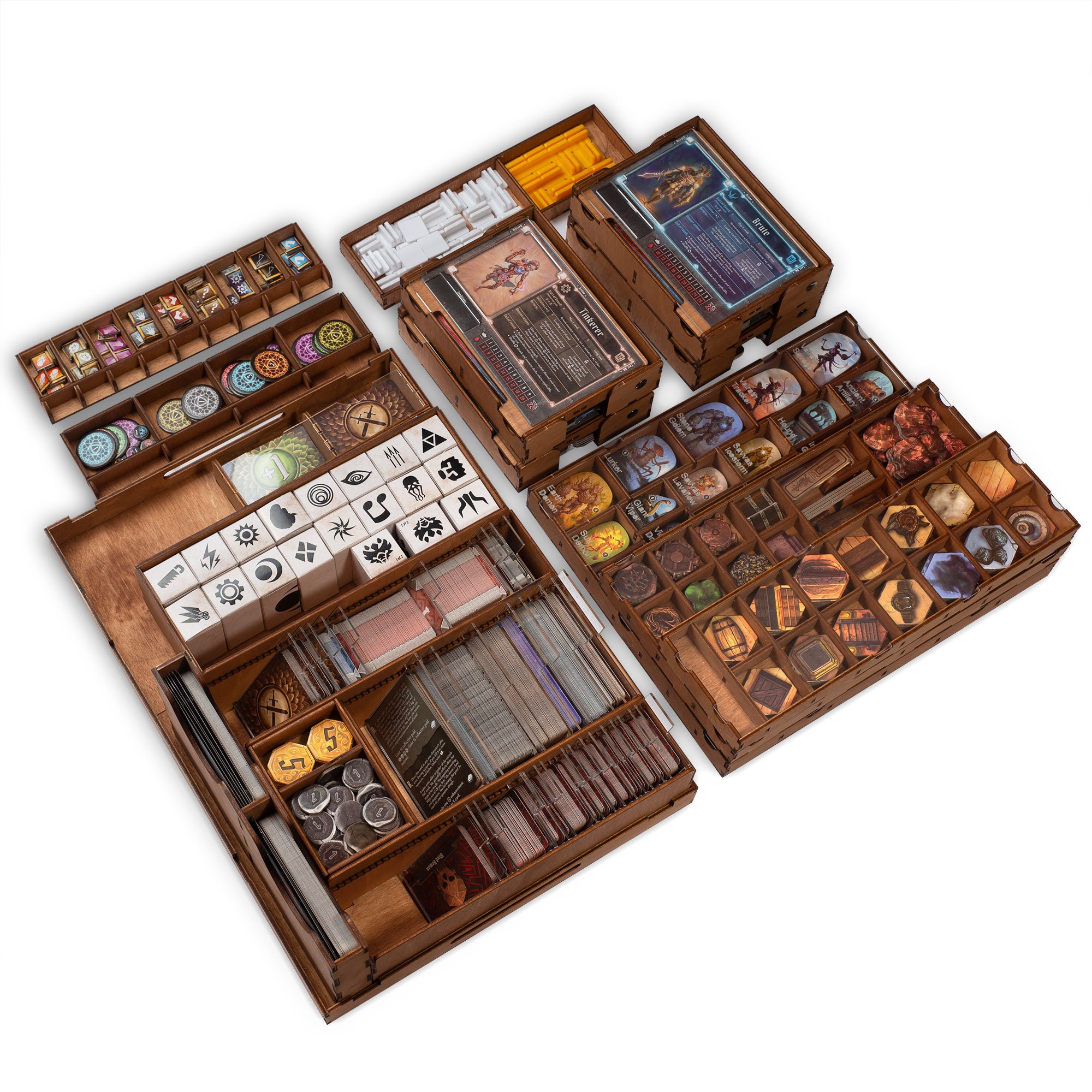 Gloomhaven Organizer With Forgotten Circles Expansion Wooden Insert for Board Games Gloomhaven Best Storage Solution Smonex BROWN Etsy Canada