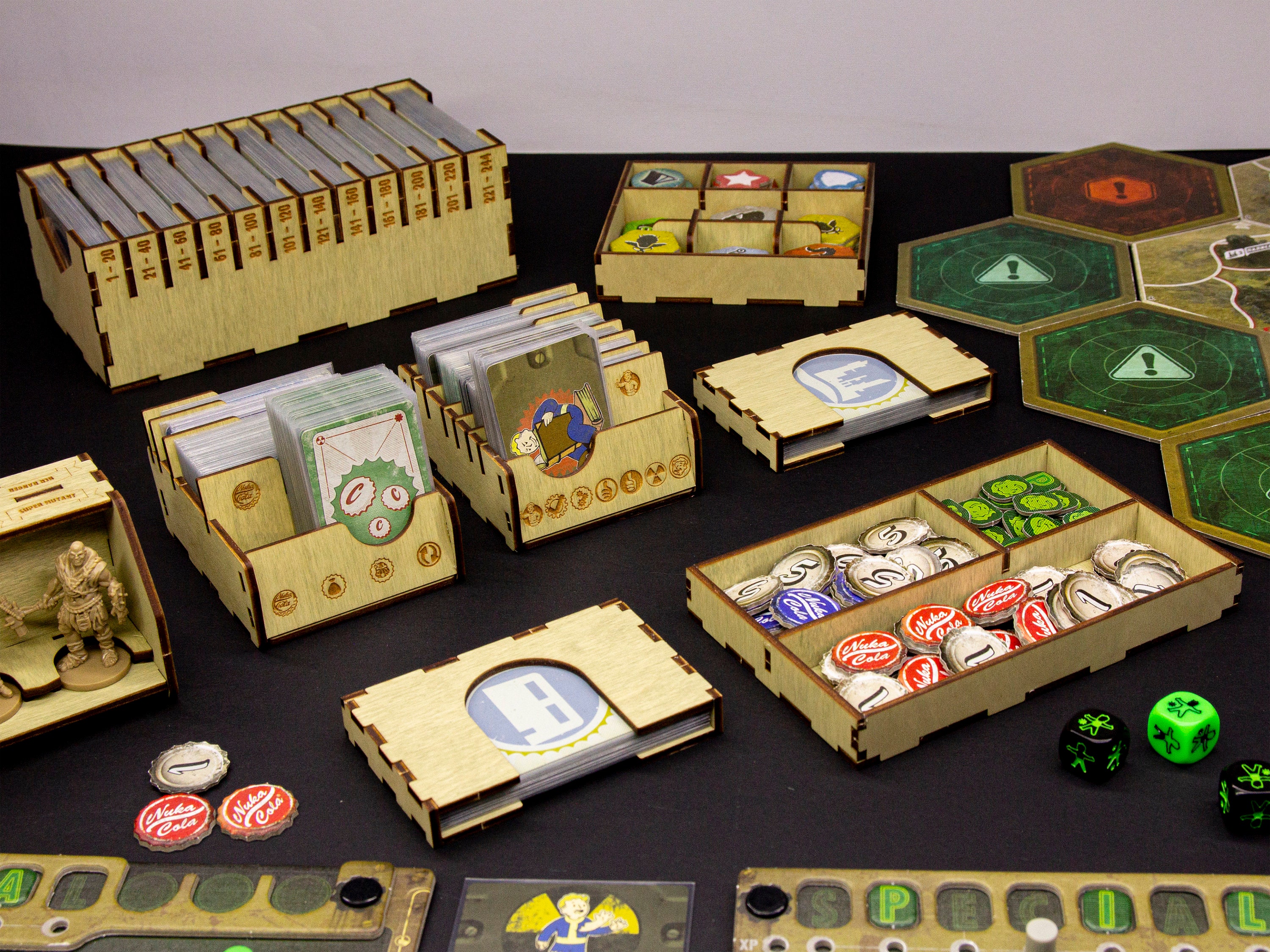 Fallout Board Game Wooden Organizer With New California and | Etsy